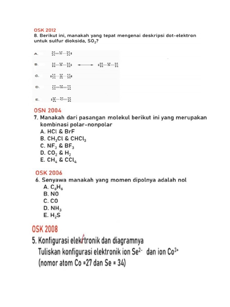 Soal OSN Struktur Atom | PDF
