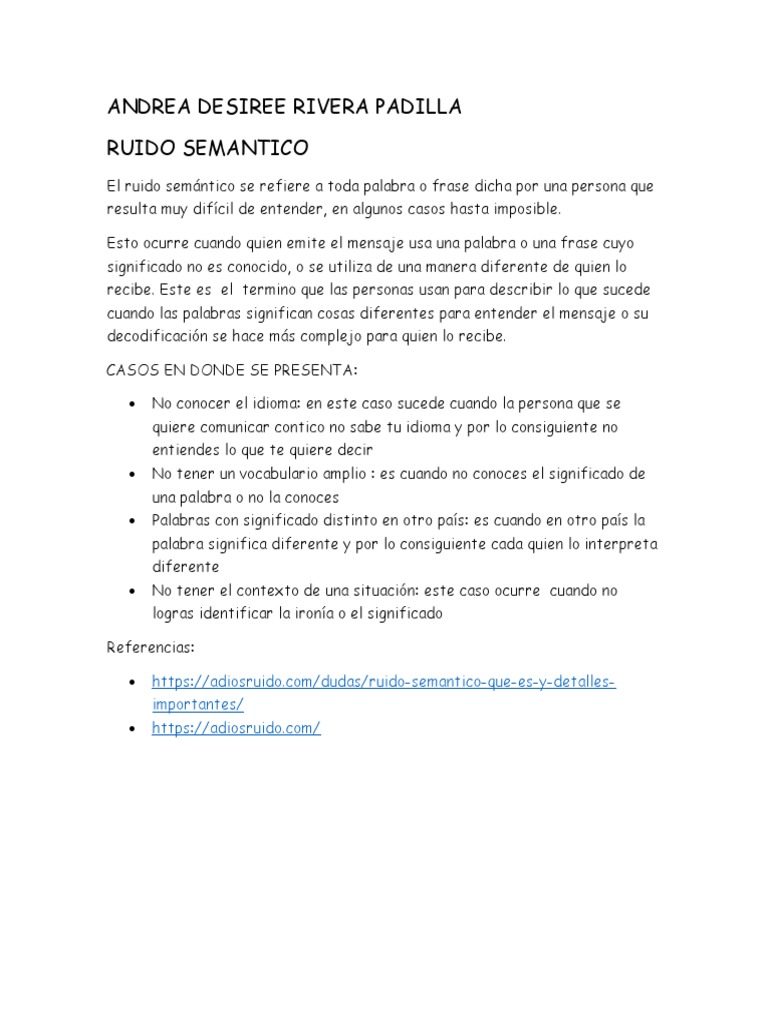 Ruido Semantico | PDF