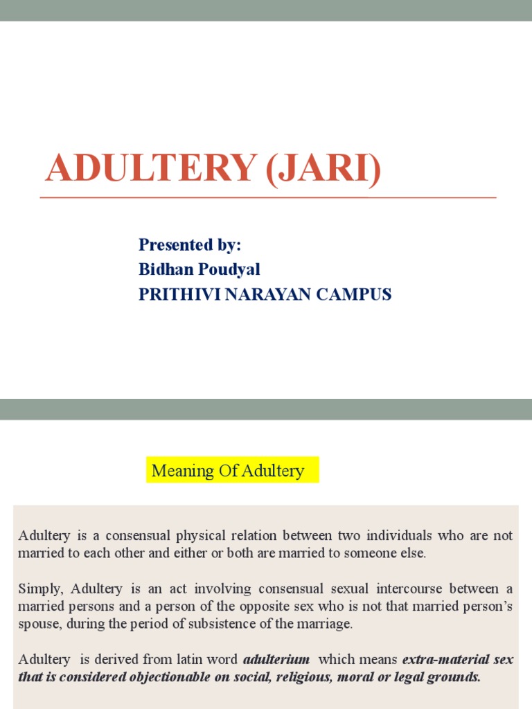 Adultery (Jari) | PDF | Adultery | Sexology