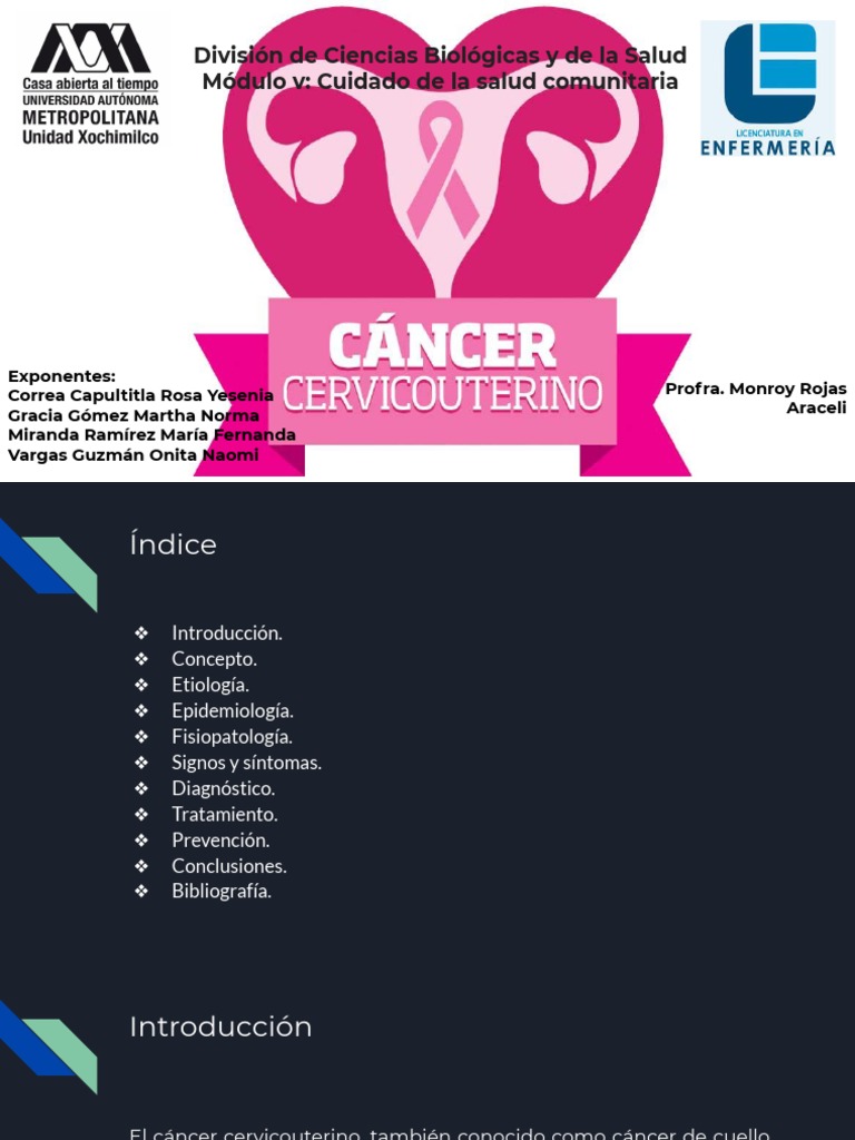 Cáncer Cervicouterino | PDF | Cáncer de cuello uterino | Cáncer