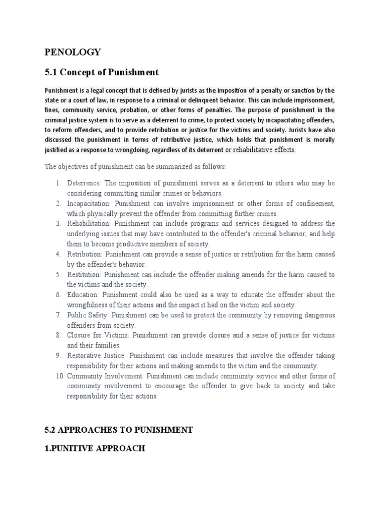 PENOLOGY | PDF | Punishments | Prison