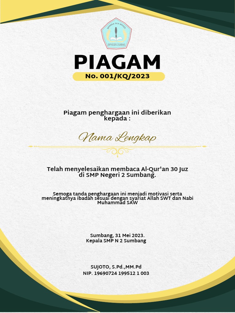 Piagam Khotmil - 4 | PDF