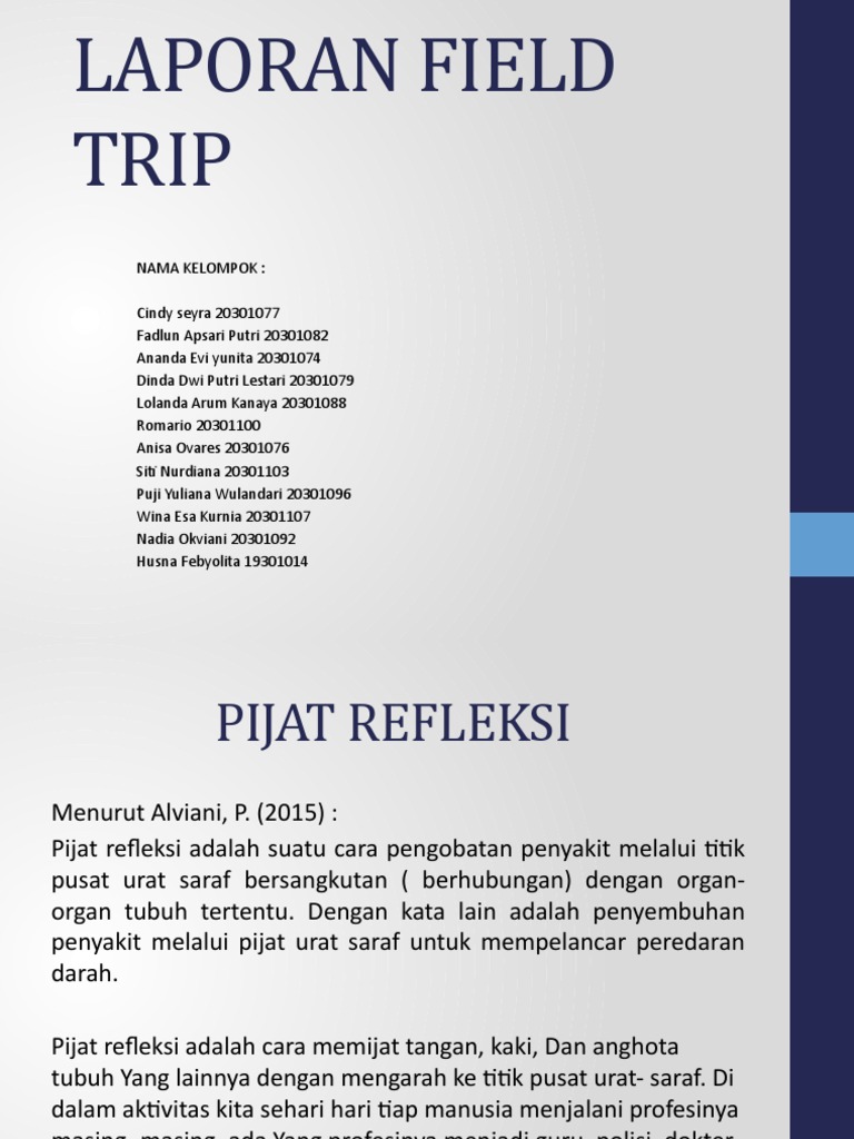 RT 2 Laporan Field Trip Kel 1 | PDF