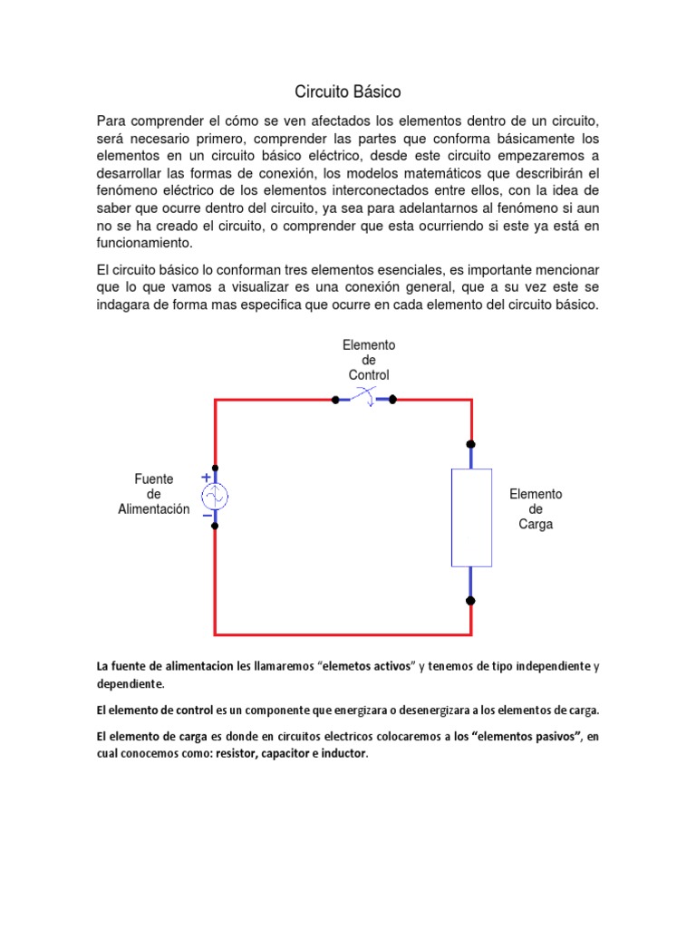 Circuito Básico Apunte | PDF | Red eléctrica | Fuente de alimentación