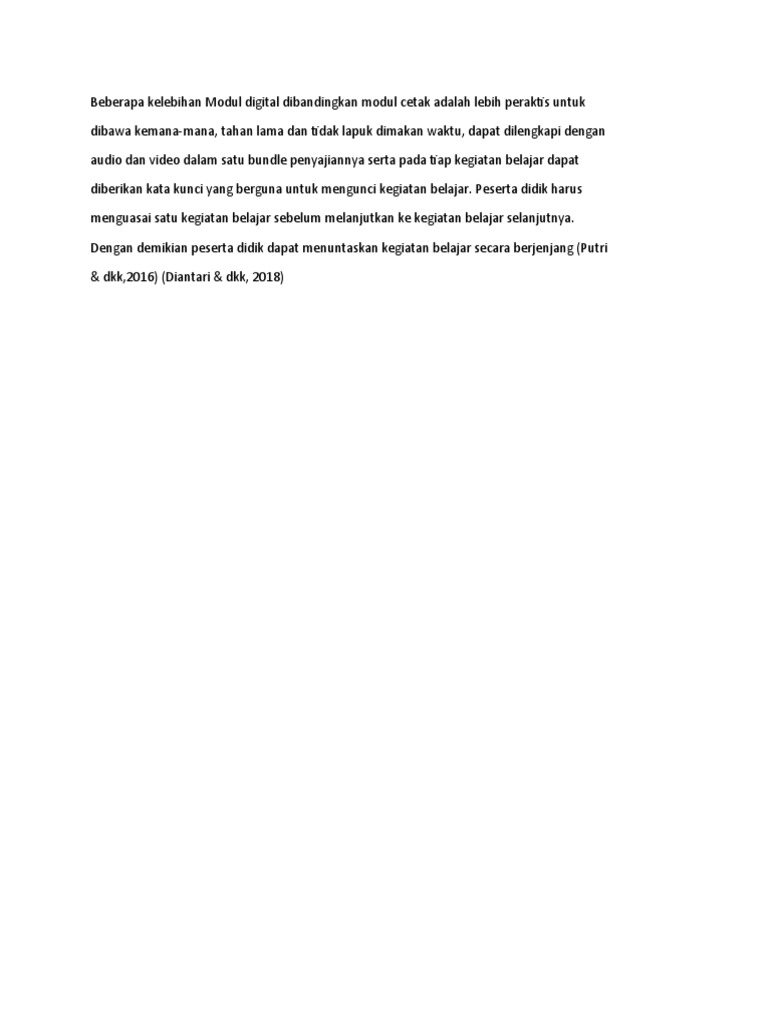 Kelebihan Modul Digital dalam Pembelajaran | PDF