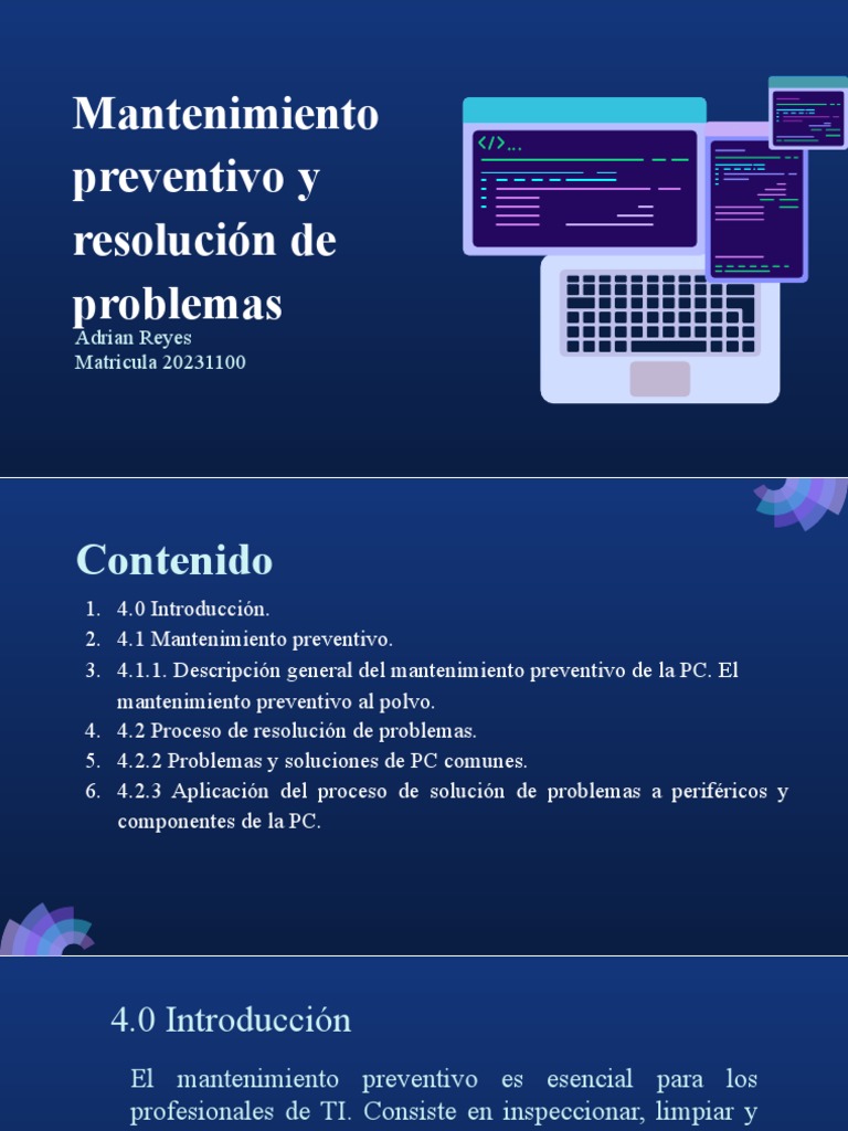 Mantenimiento Preventivo y Resolución de Problemas | PDF | Bios | Hardware de la computadora