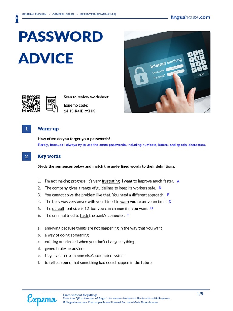 Password Advice British English Student Ver2 | PDF | Password | Computing