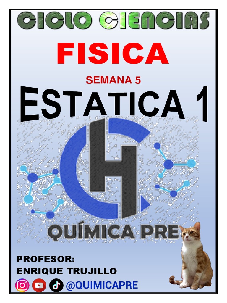 Semana 05-Estatica 1 | PDF | Tensión (Física) | Masa