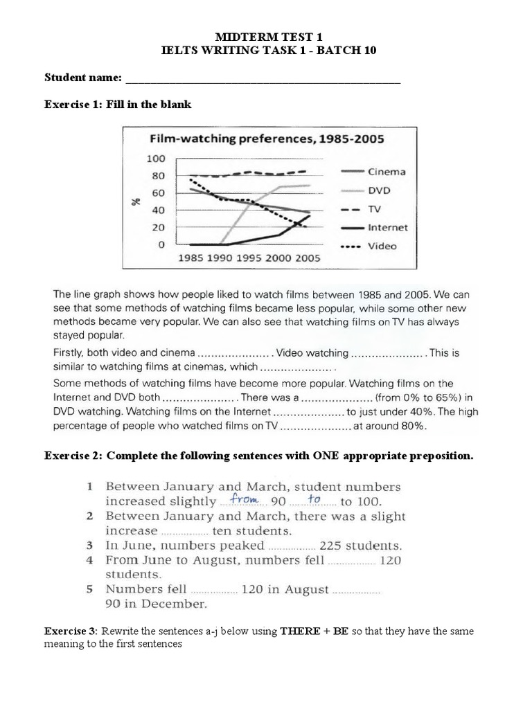 MIDTERM TEST 1 BATCH 10 Writing | PDF