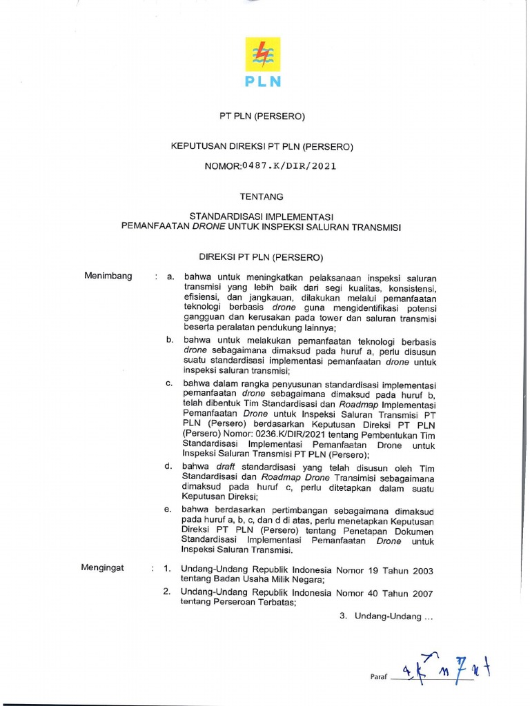 KEPDIR No.0487.K.DIR.2021 - 0001 | PDF