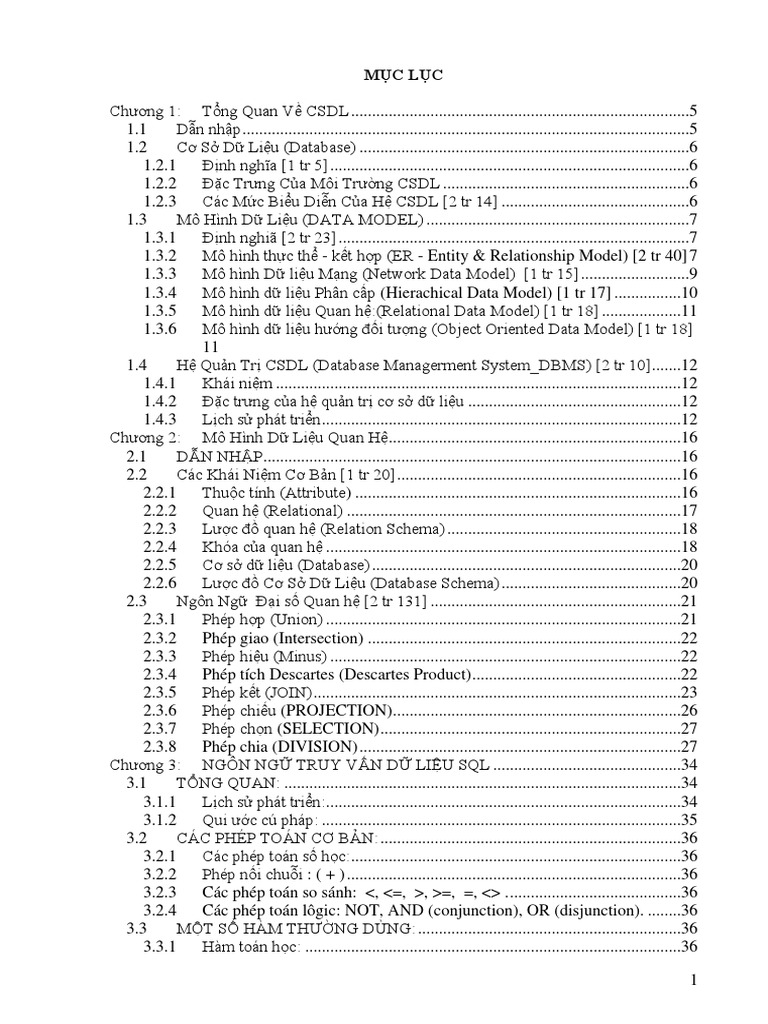 Bài giảng CSDL | PDF