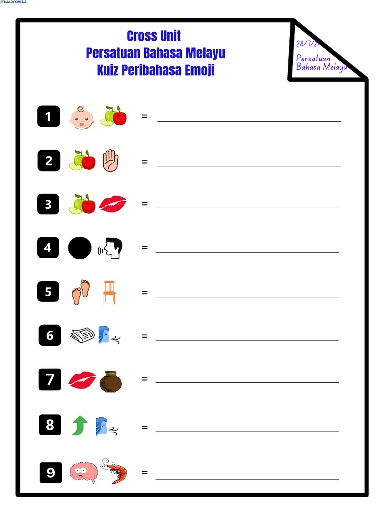 TEKA PERIBAHASA EMOJI | PDF