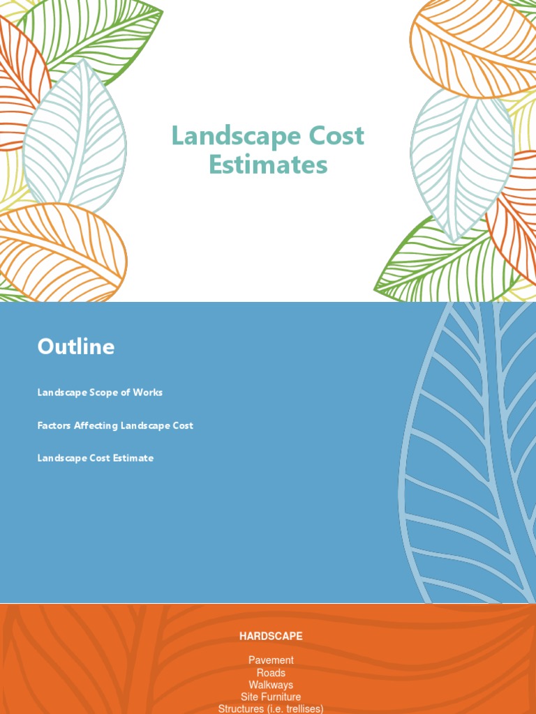 Lec 05 Landscape Cost Estimates | PDF
