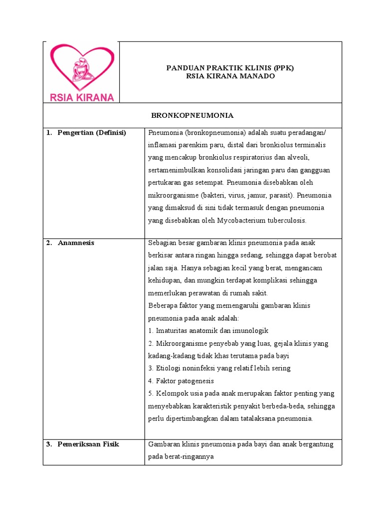 PPK Bronkopneumonia | PDF | Pengembangan Diri | Kesehatan Holistik