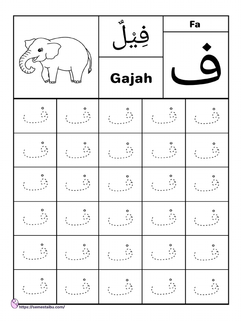 Menebalkan Huruf Hijaiyah Fa | PDF