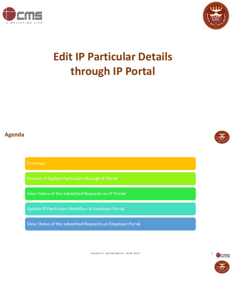 Update IP Particulars Through IP Portal ESIC | PDF | User (Computing ...