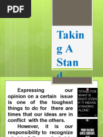 Taking a Stand on Critical Issues | PDF | Persuasion | Argument