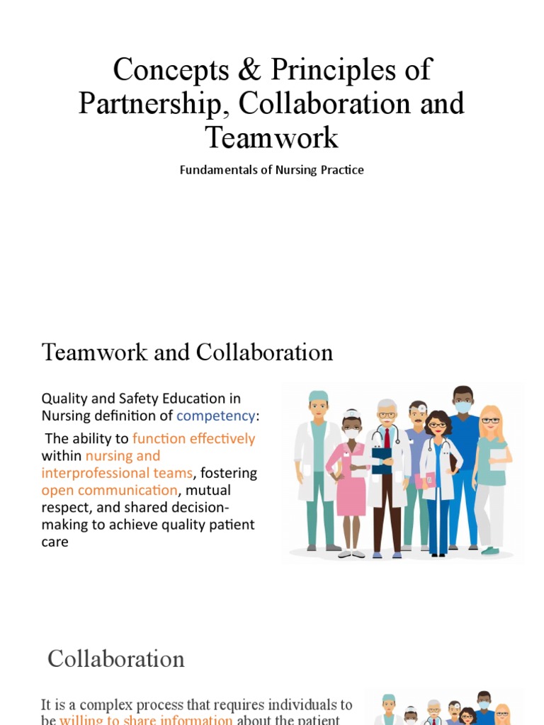 Concepts & Principles of Partnership, Collaboration and Teamworks | PDF ...
