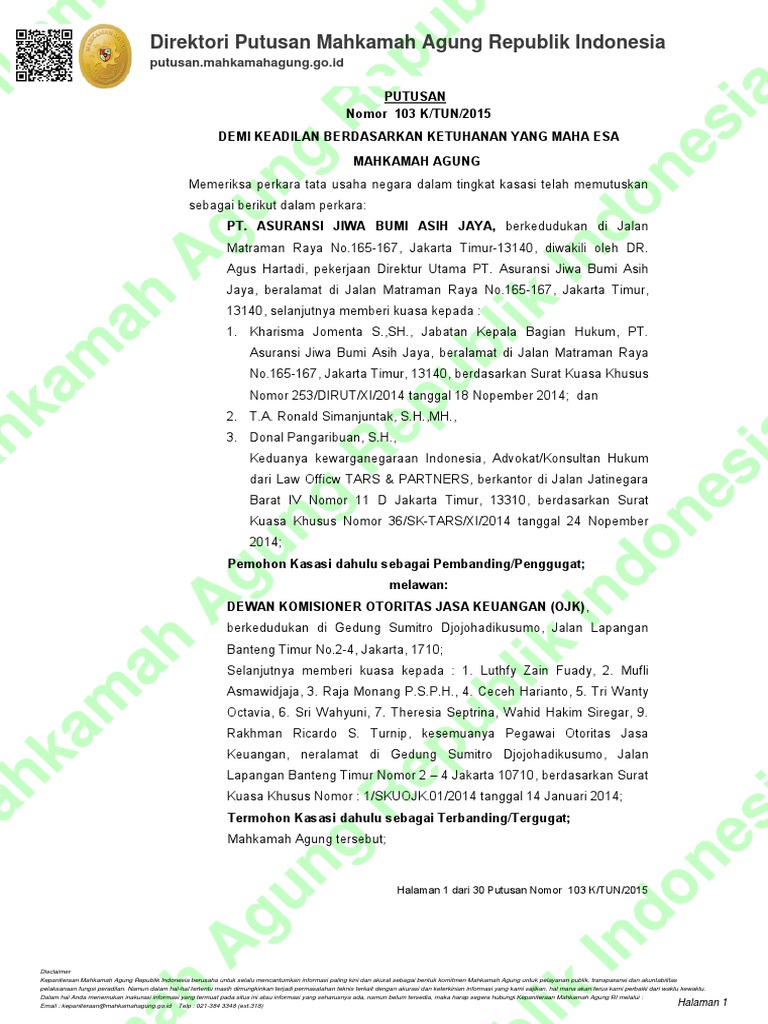 Putusan 103 K Tun 2015 20230508163914 Pdf