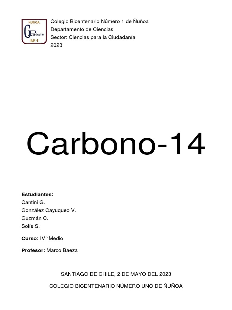 Introducción al Carbono-14 y su Datación | PDF | Datación por ...