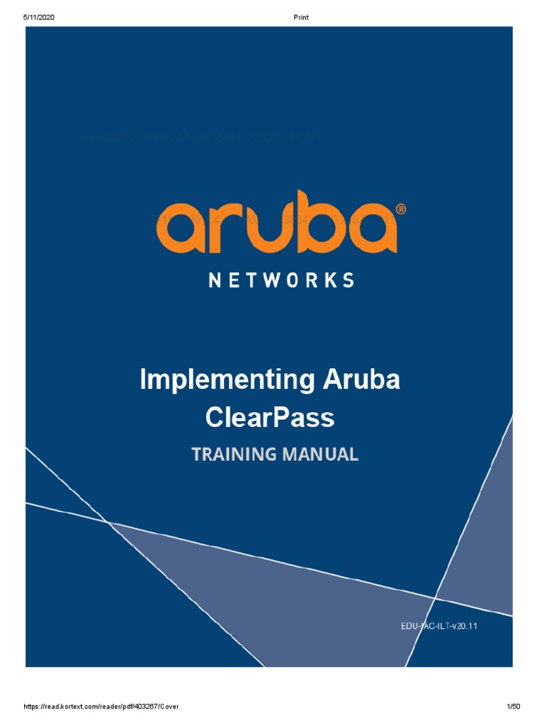 Clearpass Training | PDF