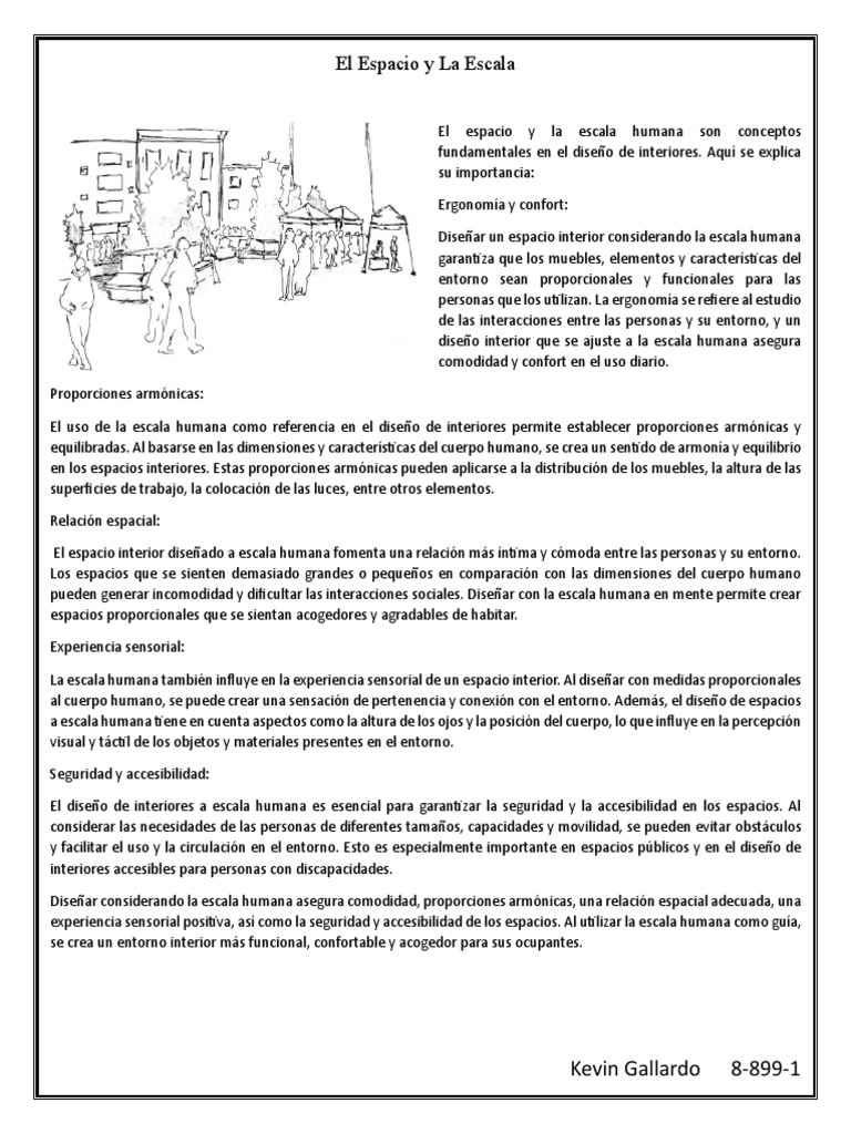 El Espacio y La Escala - Kevin Gallardo | PDF | Factores humanos y ergonomía | Diseño