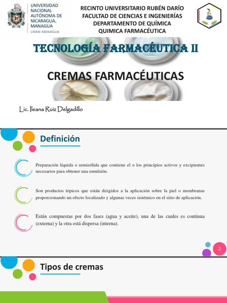 Cremas Farmacéuticas. | PDF | Emulsión | Ciencias fisicas