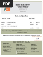 80G Receipt | PDF | Payments | Society