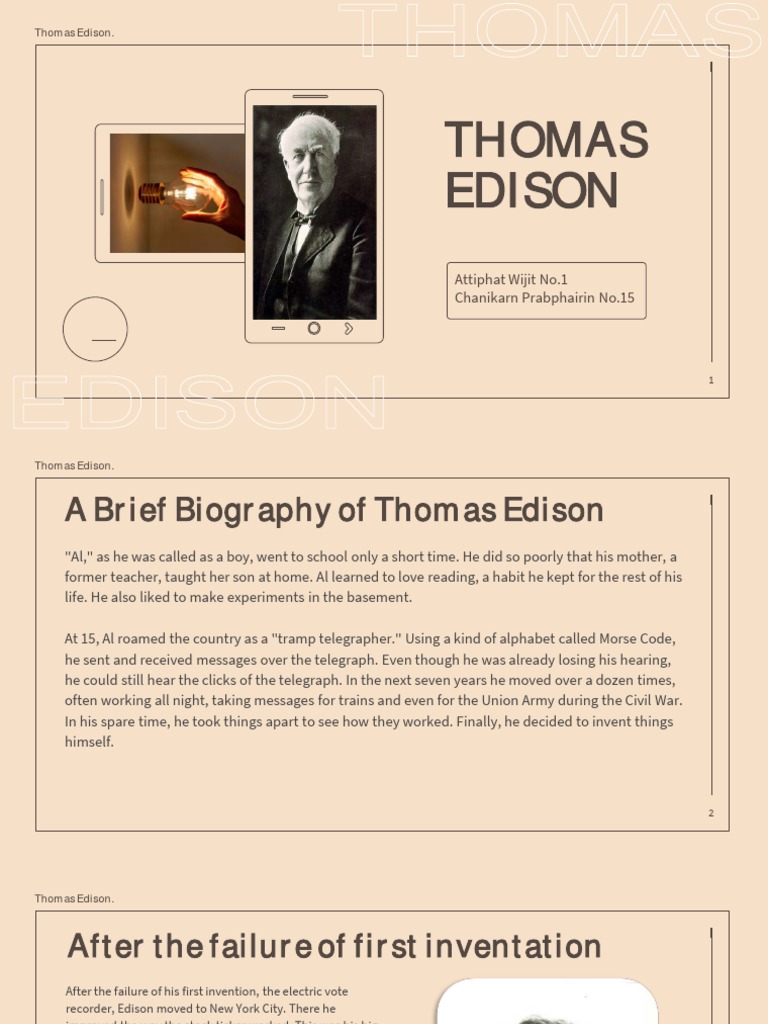 Thomas Edison 1,15 | PDF | Thomas Edison | Electricity