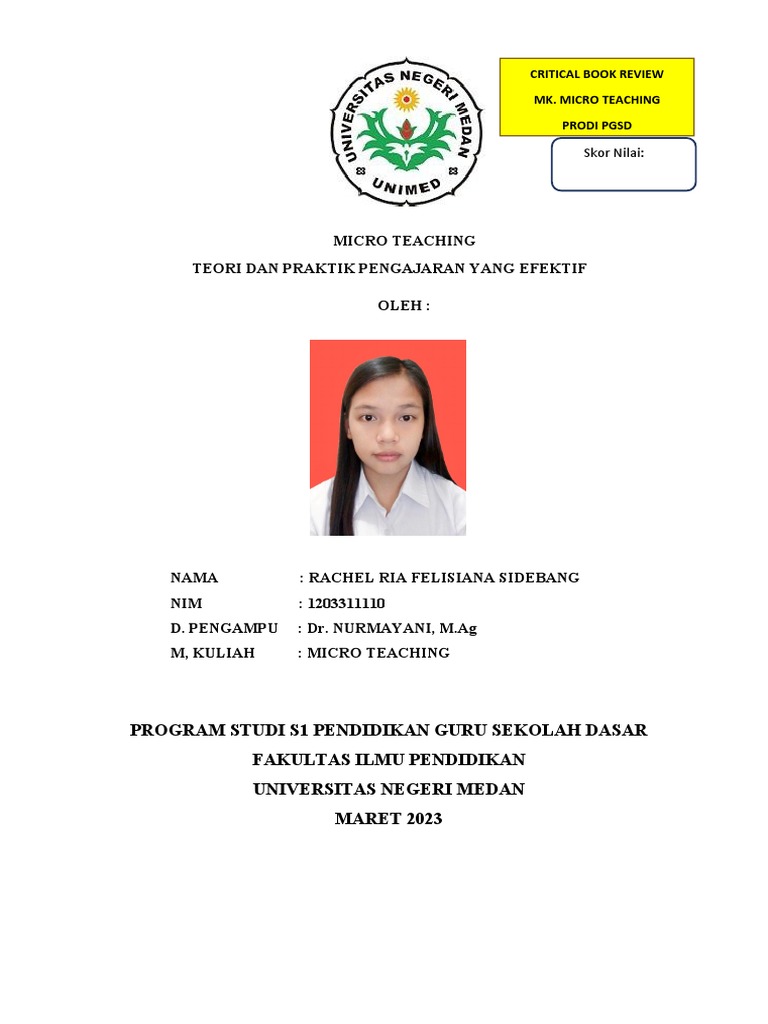 CBR Micro Teaching Rachel R F Sidebang 1203311110 | PDF