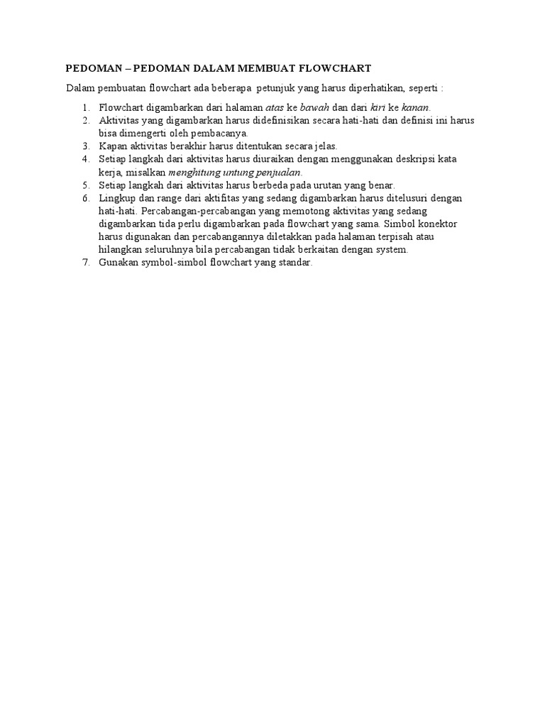 Pedoman Flowchart | PDF