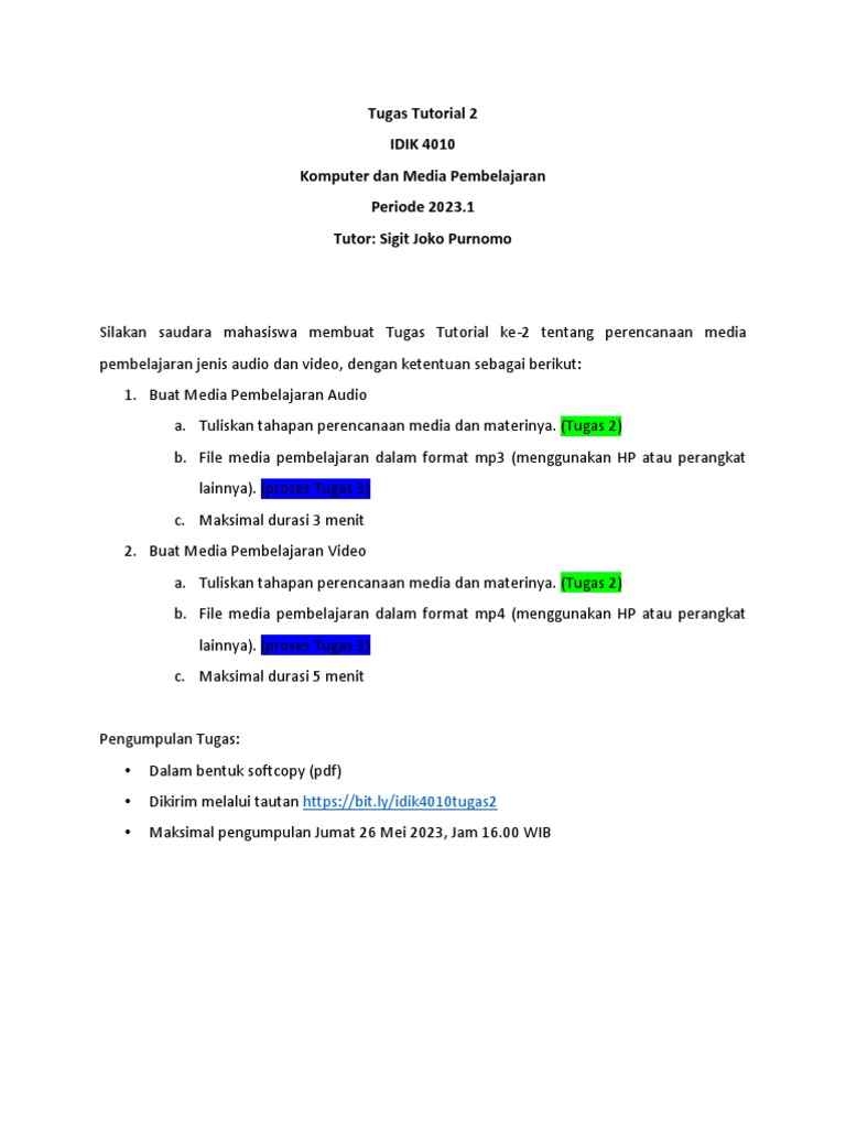 Tugas Tutorial 2 | PDF