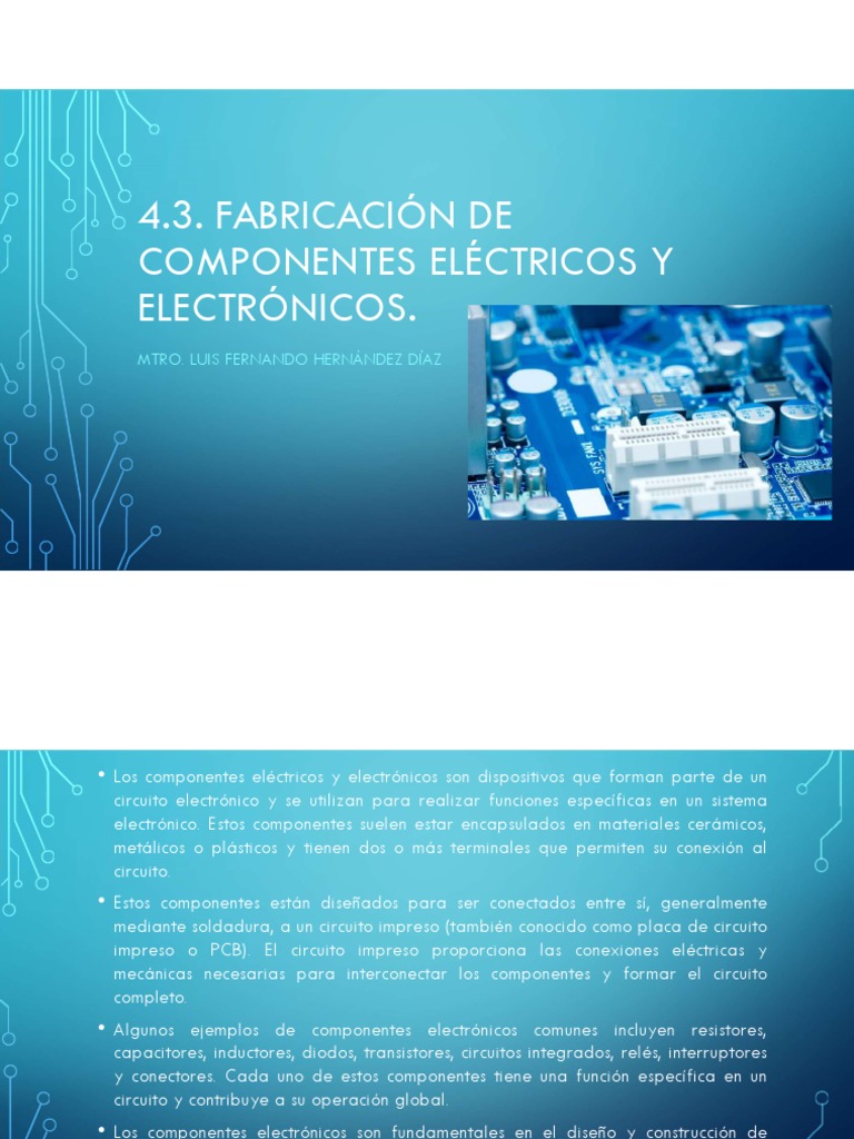 4.3-Fabricación-de-componentes-Eléctricos | PDF | Componente ...