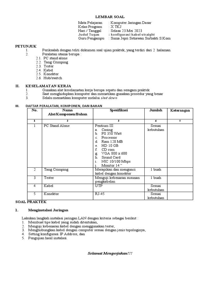 Uas Lan Praktek Upload | PDF