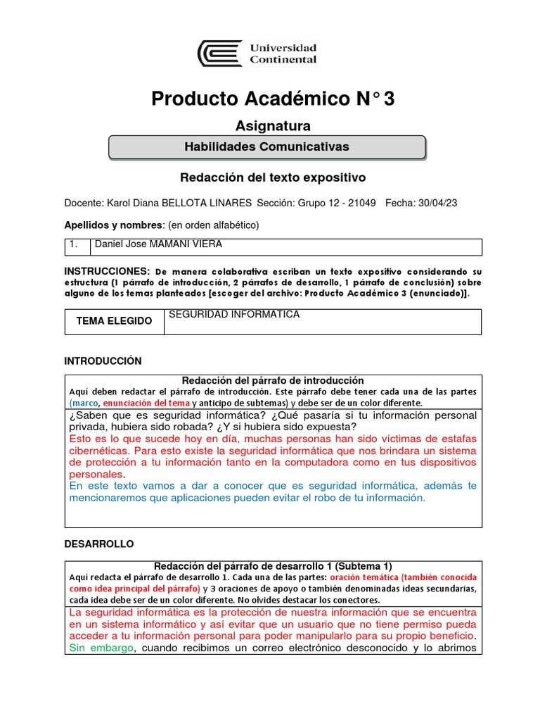 Producto Academico #3 Resuelto | PDF | La seguridad informática | Seguridad