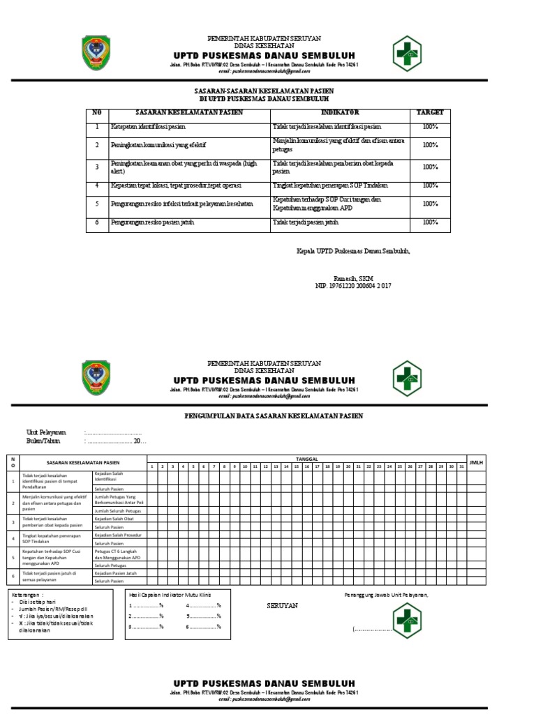 9.1.1 EP 3 FORM PENGUMPULAN DATA Indikator Revisi | PDF