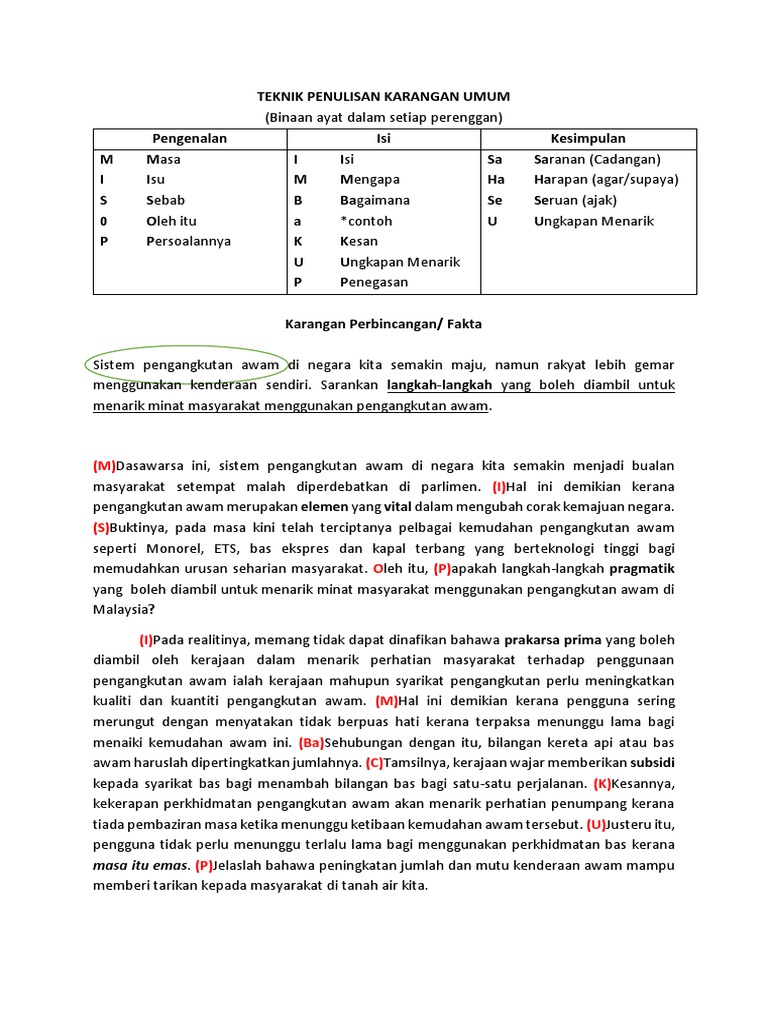 Karangan Teknik IMBaKUP-1 | PDF
