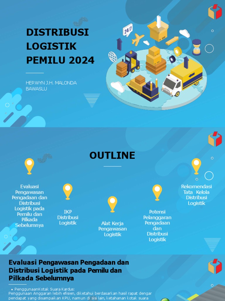 Draft Bahan Pimpinan - Distribusi Logistik Pemilu 2024 | PDF