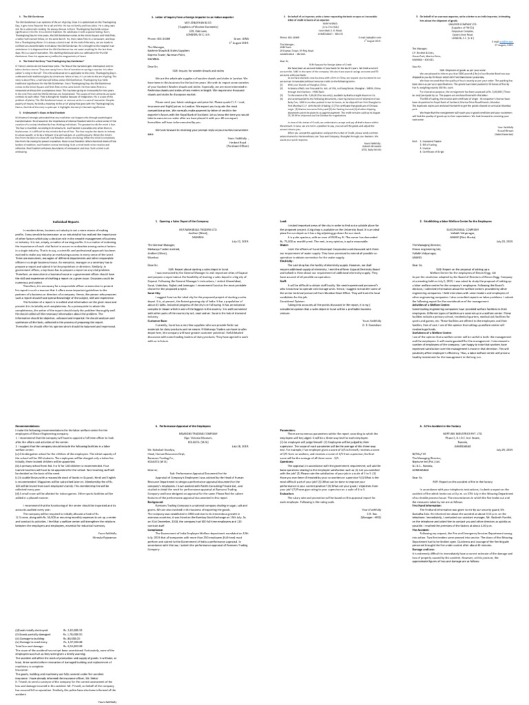 Bcom Exam Answers | PDF | Letter Of Credit | Performance Appraisal