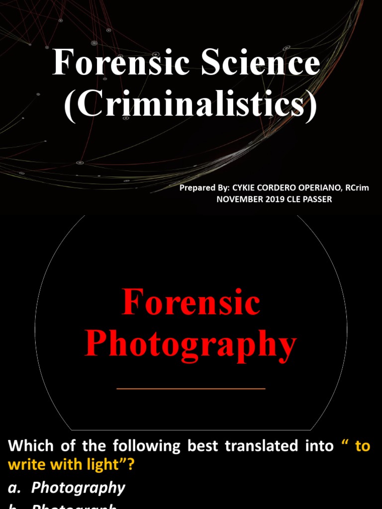 Forensic Photography Tutorial | PDF | Macro Photography | Camera