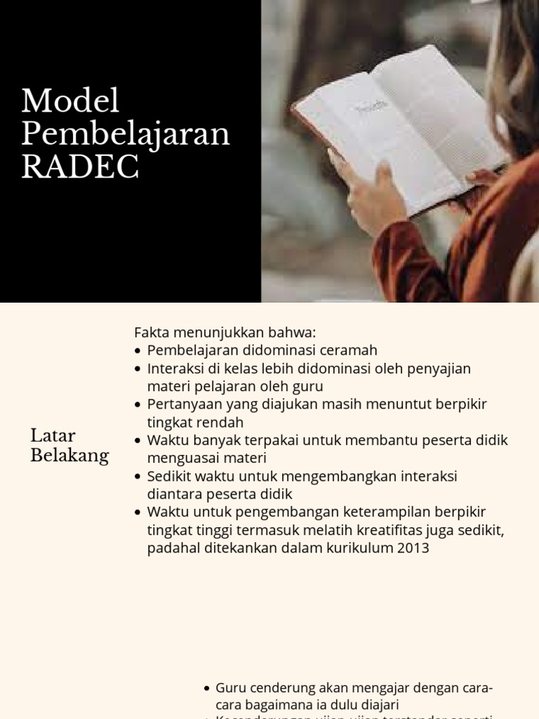 Model Pembelajaran RADEC | PDF | Karier & Perkembangan | Pengembangan Diri
