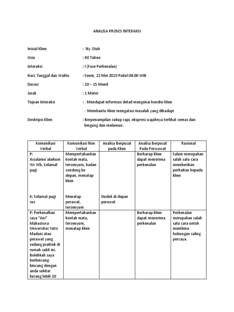 Contoh Analisa Proses Interaksi | PDF