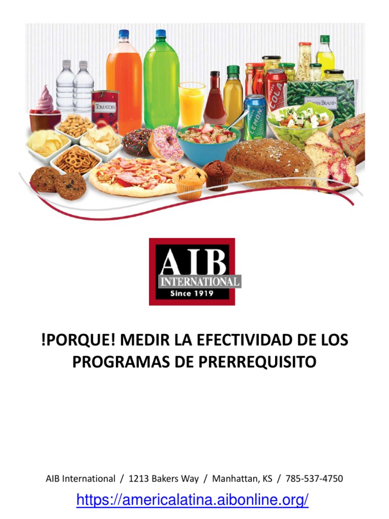 !porque! Medir La Efectividad de Los Programas de Prerrequisito | PDF | Alimentos | Análisis de ...