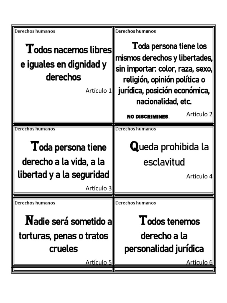 30 Derechos Humanos | PDF | Derechos | Derechos humanos