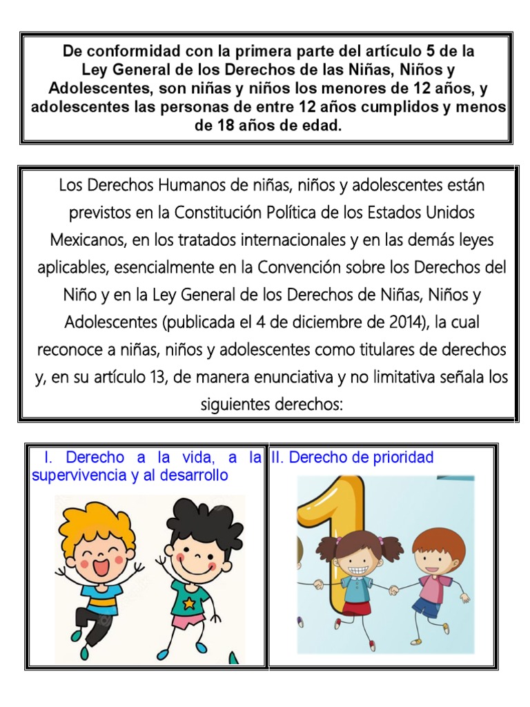 DERECHOS DE LOS NIÑOS en Tarjetas | PDF | Derechos de los niños ...