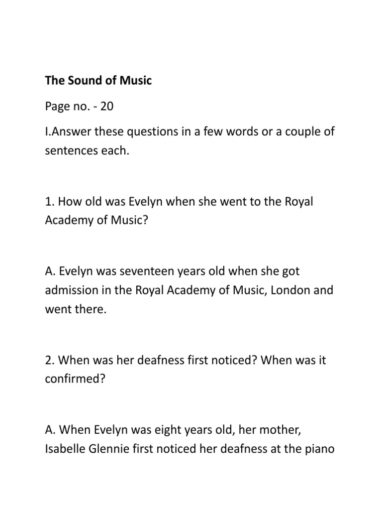 The Sound of Music | PDF | Sound