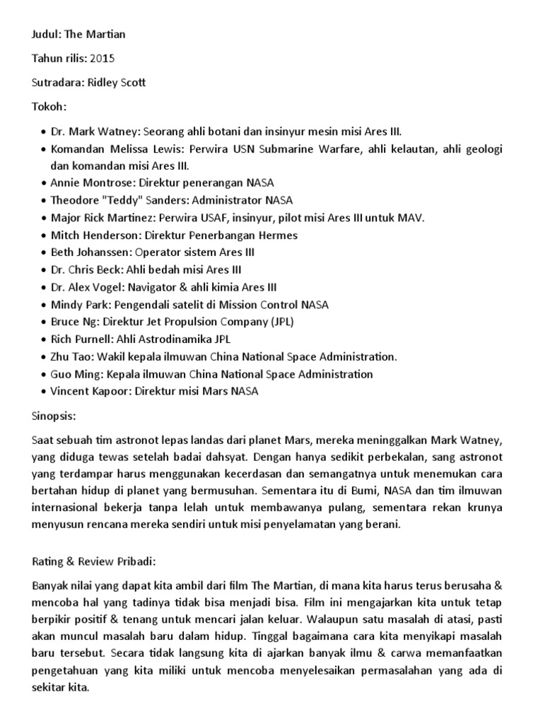 The Martian Review | PDF