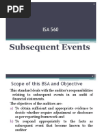 ISA560 (Amended) - Subsequent Events | PDF | Auditor's Report ...