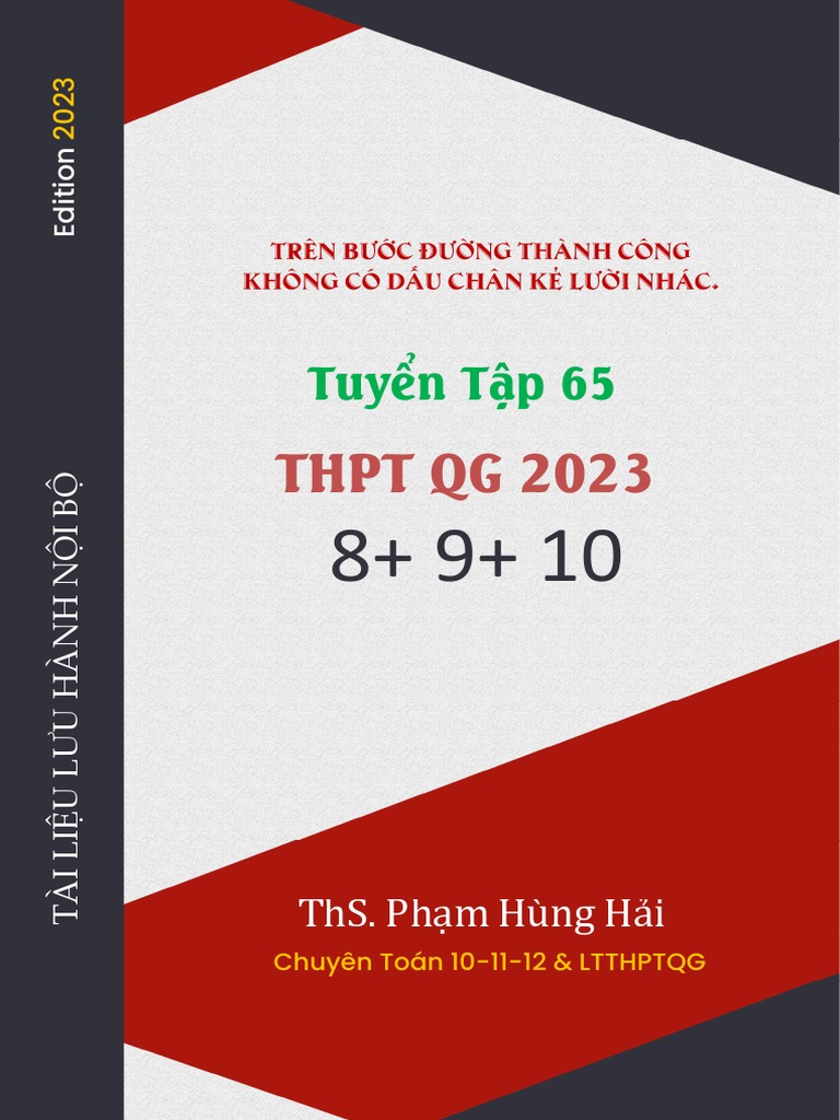 Tuyen Tap 65 de Thi Thu On Thi Tot Nghiep THPT Nam 2023 Mon Toan | PDF