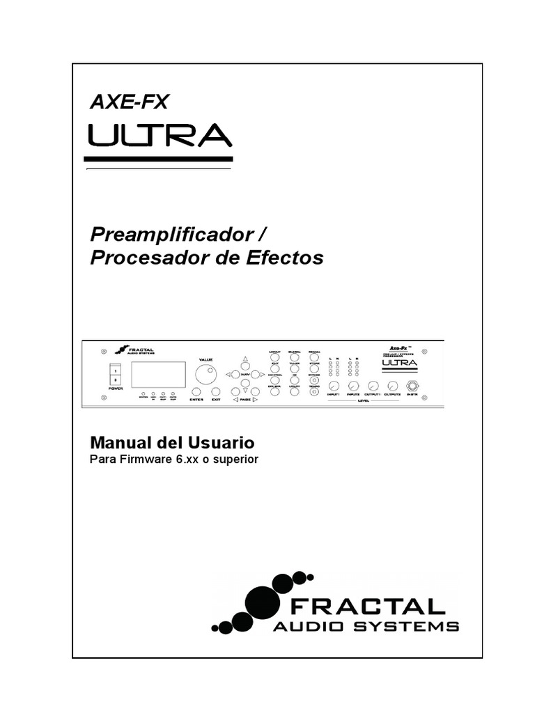 Axe-Fx-Ultra Manual ES | PDF | Altoparlante | Informática